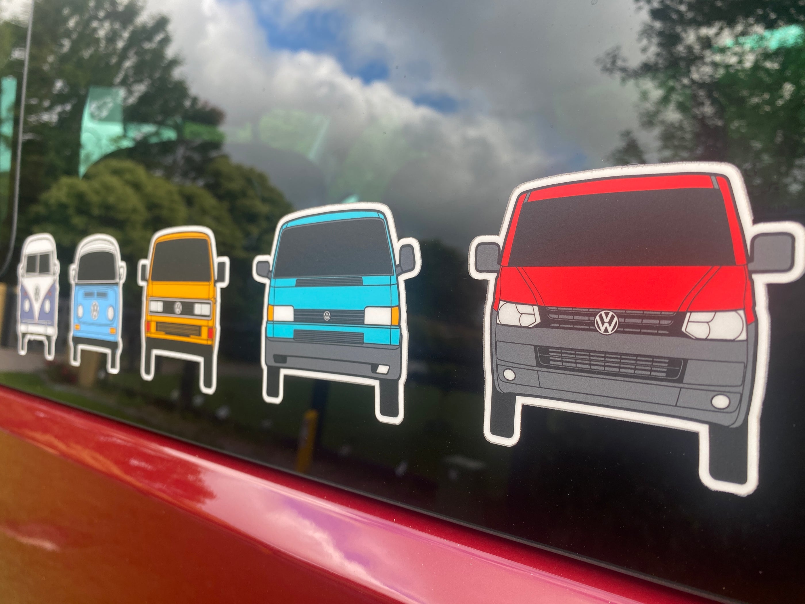 KombiLife Volkswagen Evolution of the Kombi Sticker Bundle - T1, T2, T ...