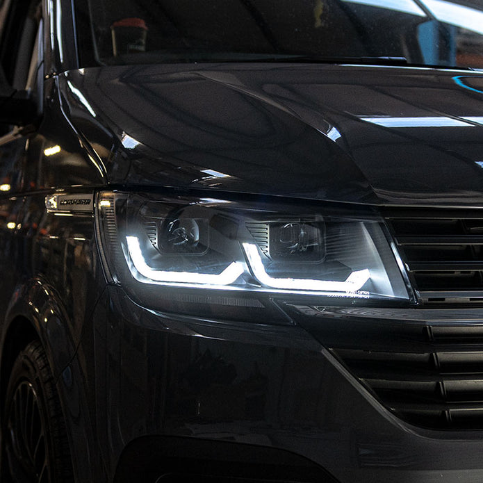 VW T6.1 LED DRL Headlights with Sequential Indicators (Includes LED Bu ...