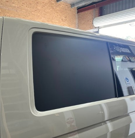 Black Vinyl Decal Rear Metal panel behind side window - Pair (Transpor ...