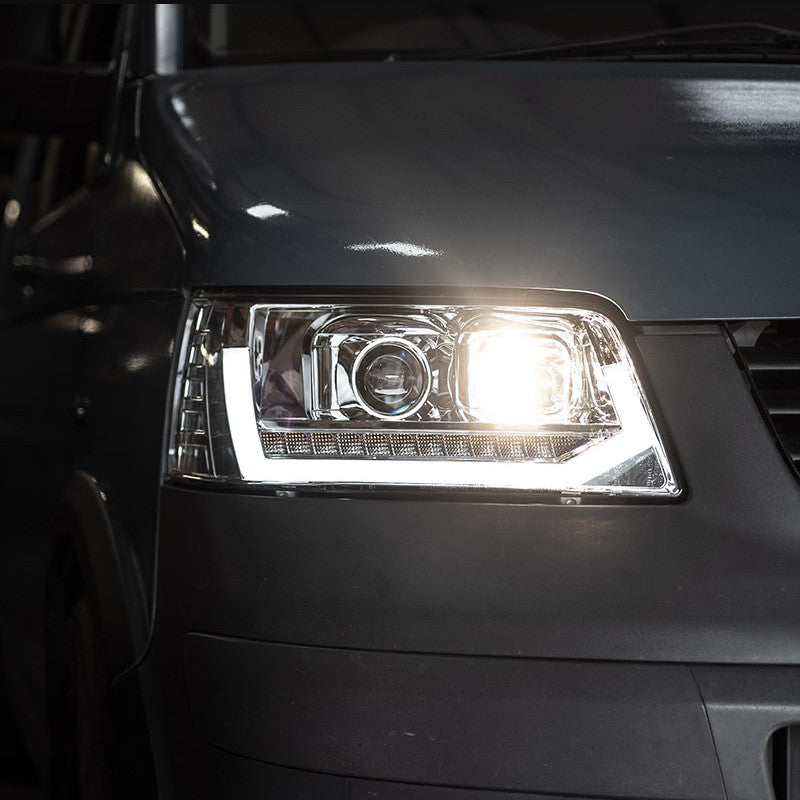 VW T5 LED DRL V2 Headlights with Sequential Indicators – Chrome-KIT ...