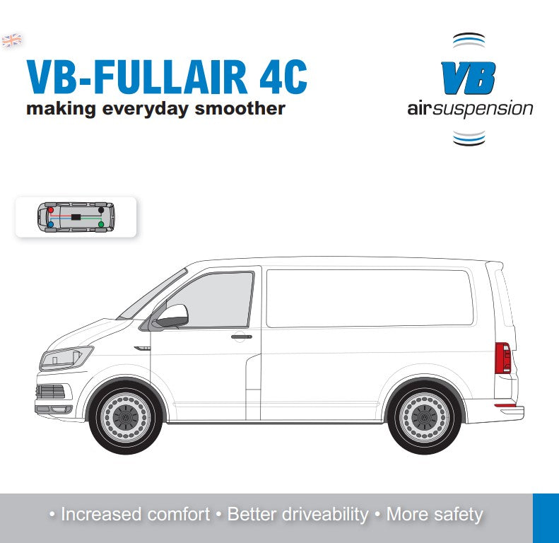 VB Air Suspension - Full Air 4C +30mm For VW T6/T6.1 — KombiLife Australia