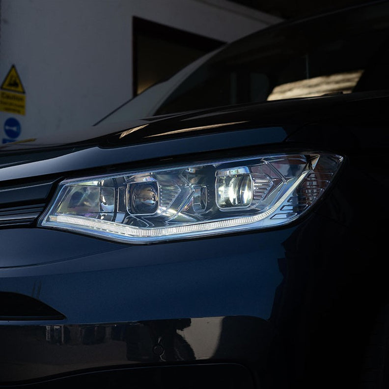 VW Caddy 5 LED DRL Headlights with Sequential Indicators – Chrome KIT ...