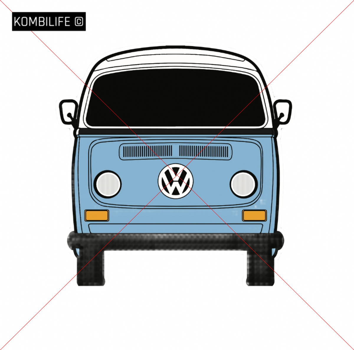 VW T2 Bay Window Kombi Window & Bumper Sticker — KombiLife Australia