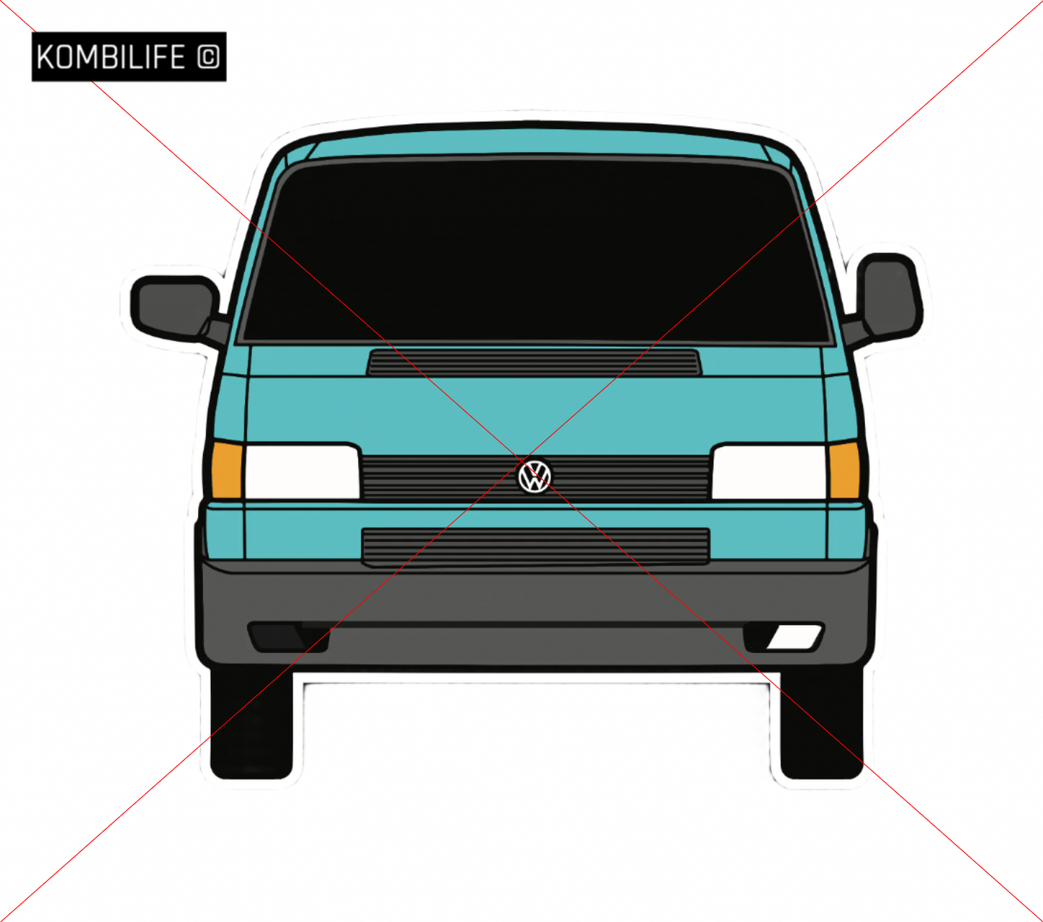 VW T4 Kombi Window & Bumper Sticker — KombiLife Australia
