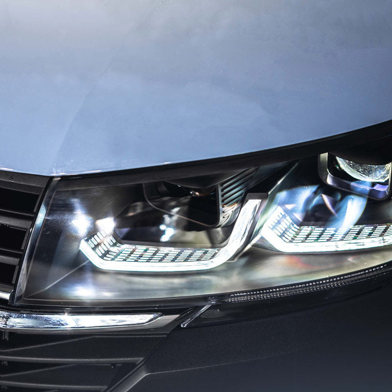VW T6.1 LED DRL Headlights with Sequential Indicators (includes LED bu ...
