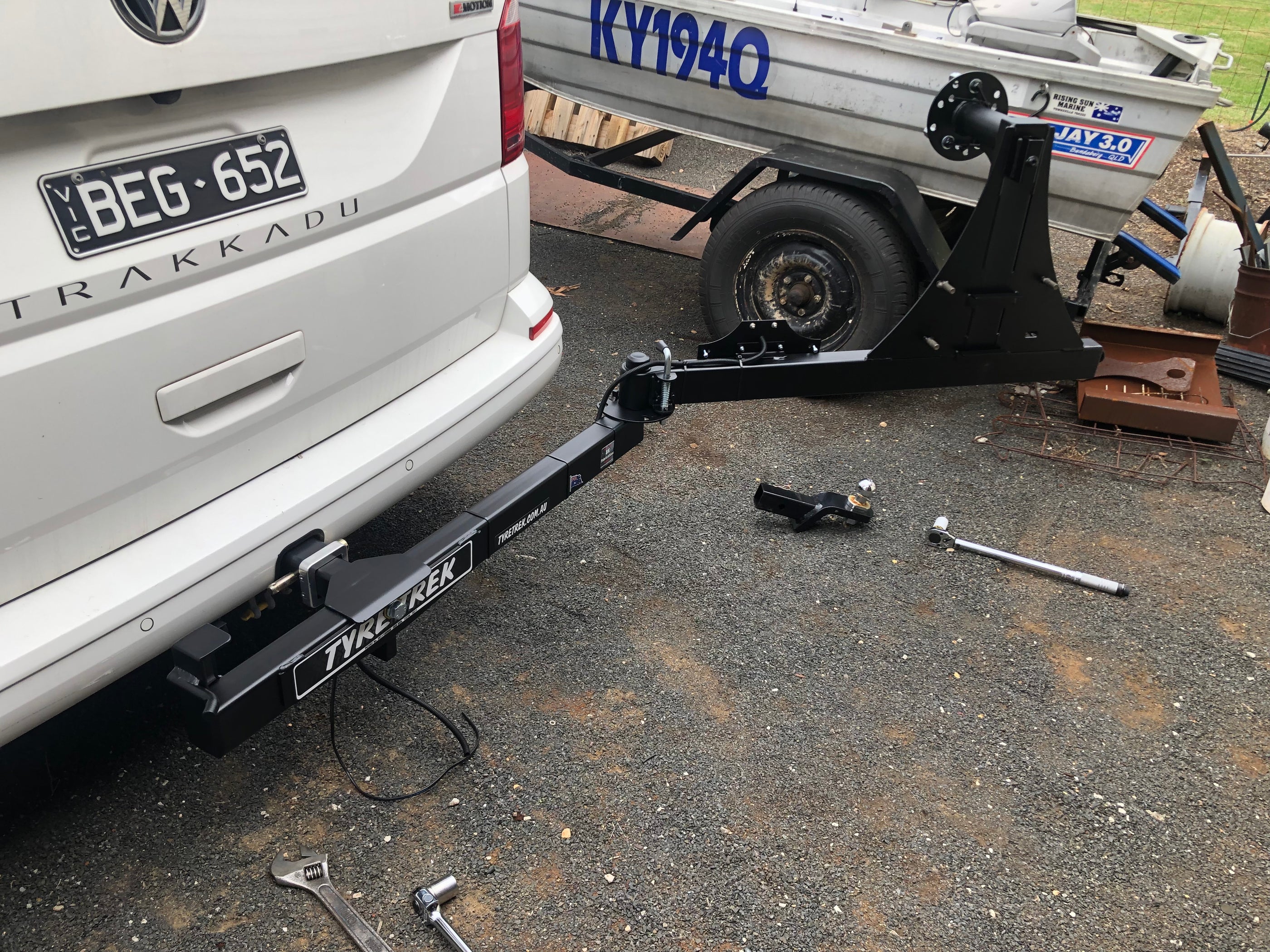 Tyre Trek Swing Away Wheel Carrier — KombiLife Australia