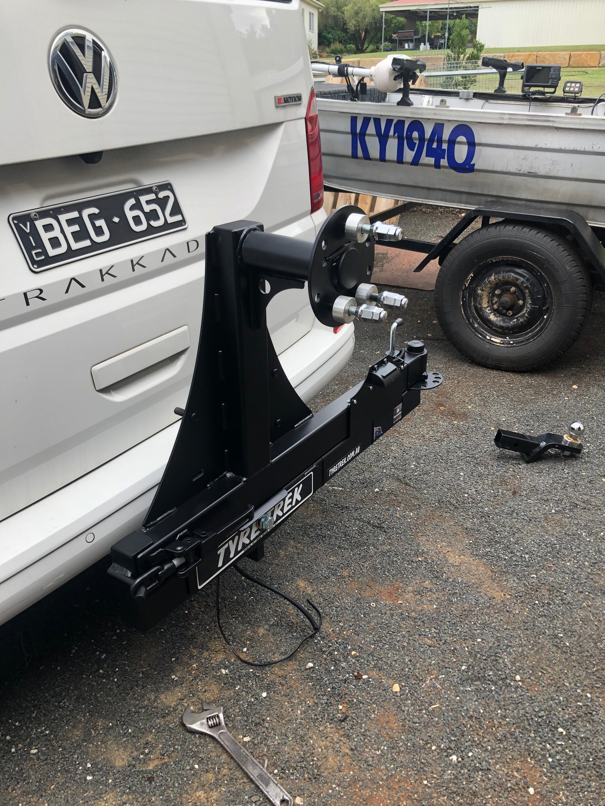Tyre Trek Swing Away Wheel Carrier — KombiLife Australia