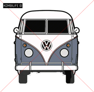 VW T1 Split Window Kombi Window & Bumper Sticker — KombiLife Australia