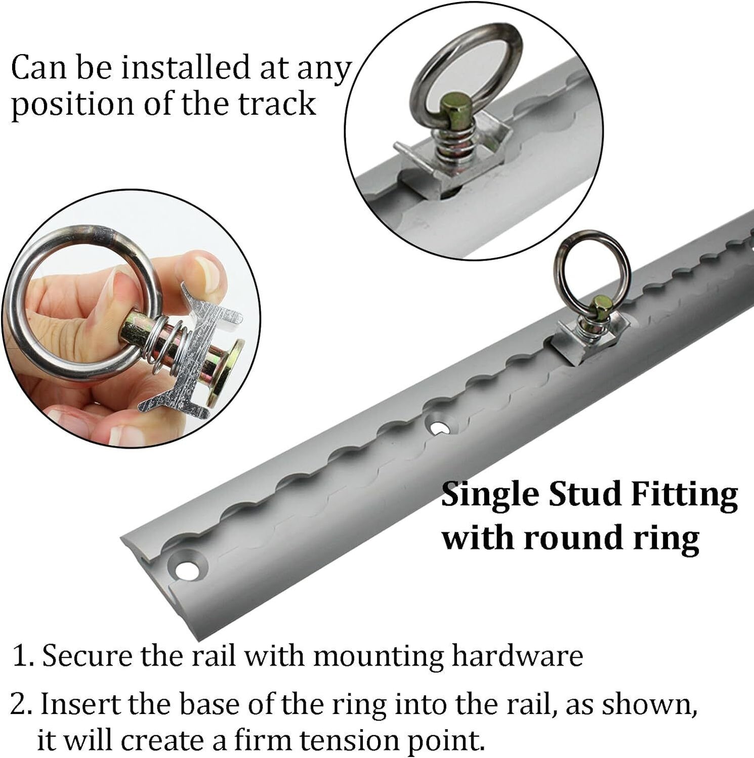 Airline Track Securing Rail / Anchor Track - Aluminium - Rounded - 14M ...