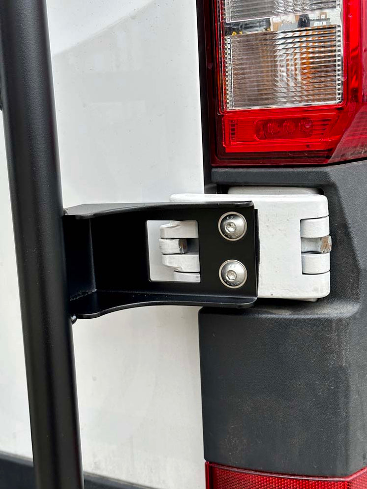 VW Crafter Rear Door Spare Wheel Carrier — KombiLife Australia