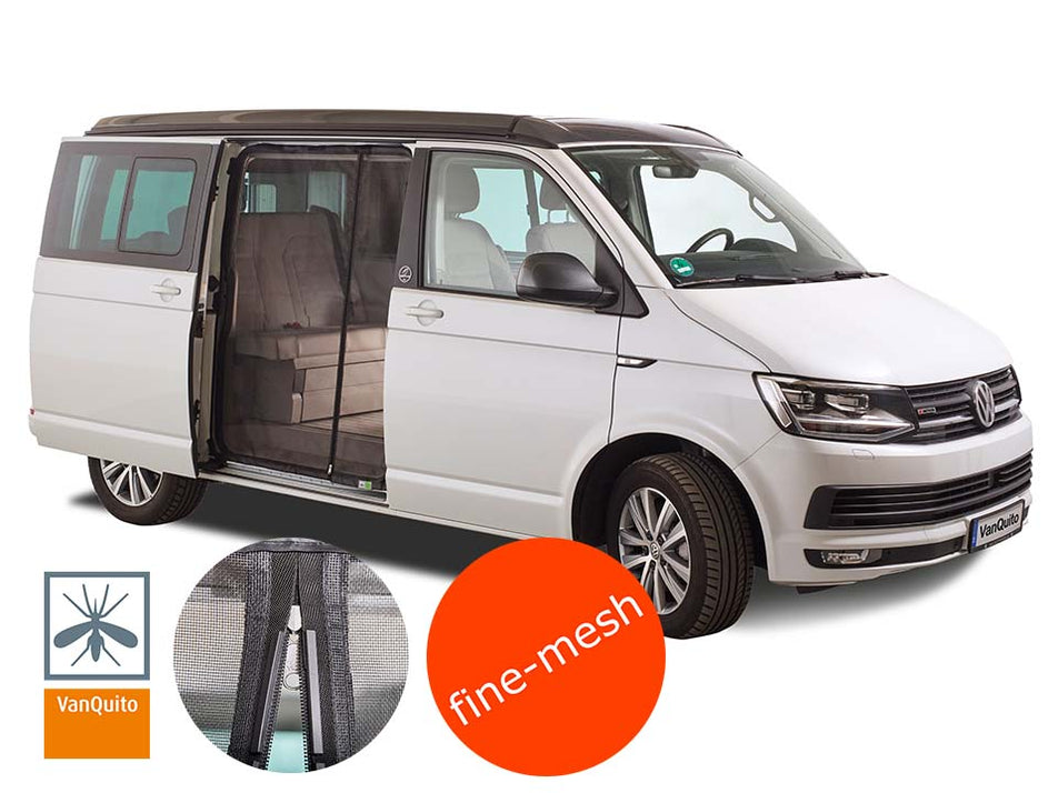 Mosquito Net VW T5/T6/T6.1 FINE Mesh + MAGNETIC Zipper for RIGHT Side ...